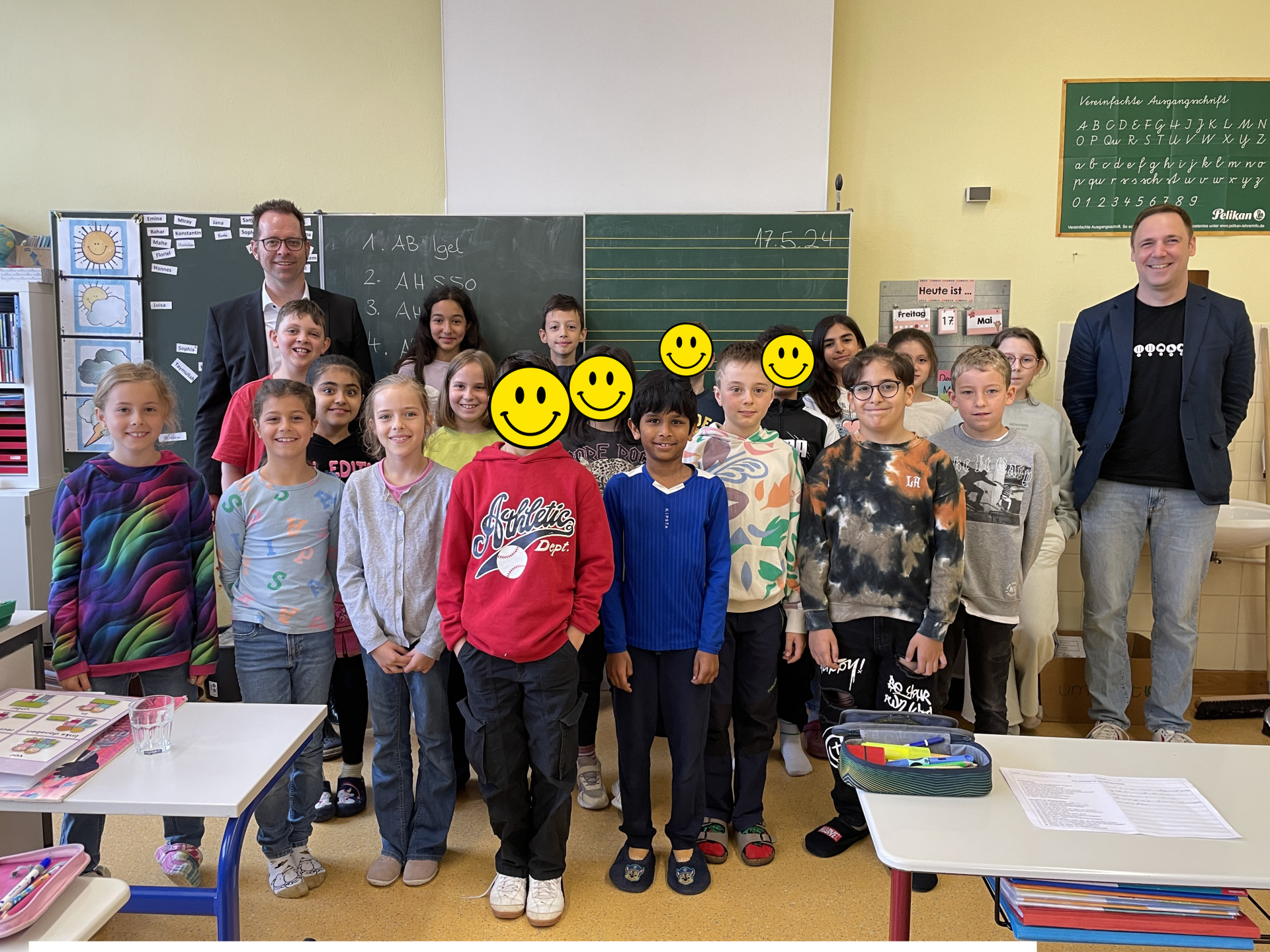 Bürgermeister Jan Trost zu Besuch in der 3c - Grundschule Marbach